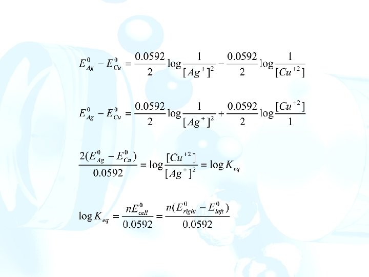 Chapter 19 Applications of Standard Electrode Potentials Calculating