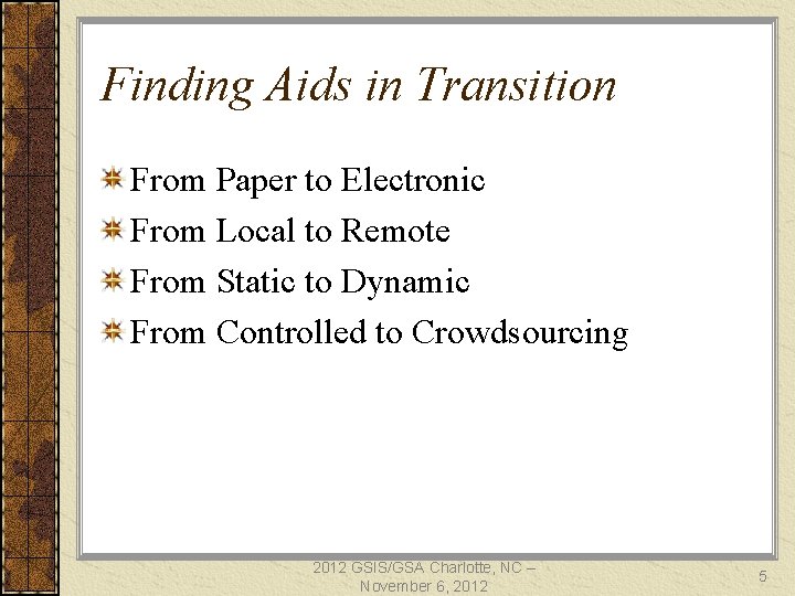 Beyond Traditional Print Resources Accessing Information about Geoscience