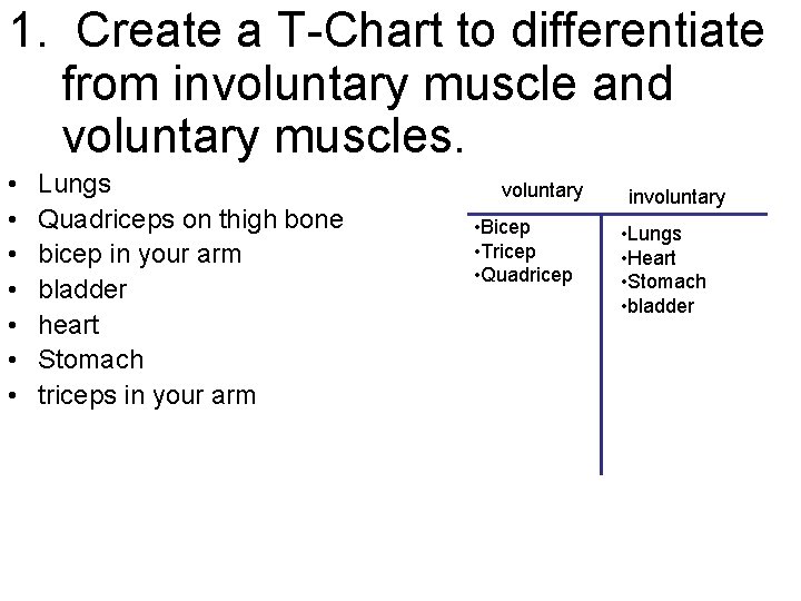 1 Create a TChart to differentiate from involuntary