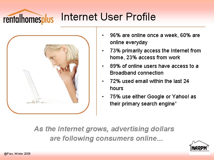 Internet Advertising 101 Presented exclusively for the National