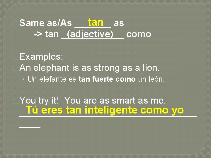 Comparatives Apuntes MiniUnit CH 11 Apuntes Remember that