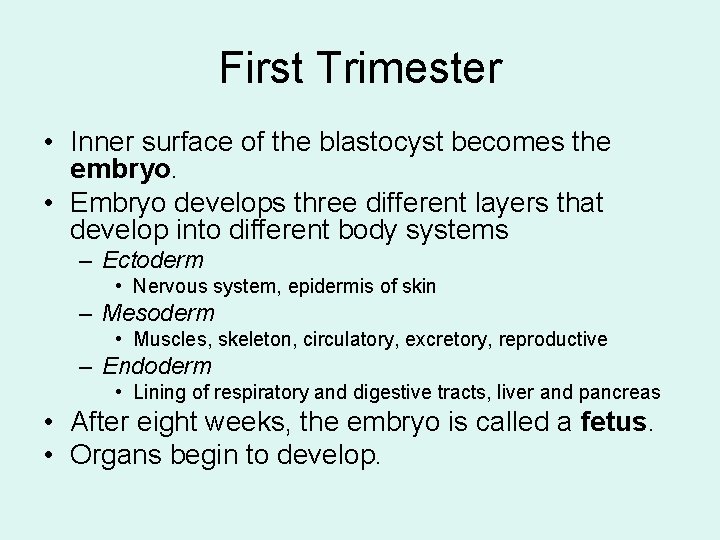 Fertilization and Development Ovulation is when the egg