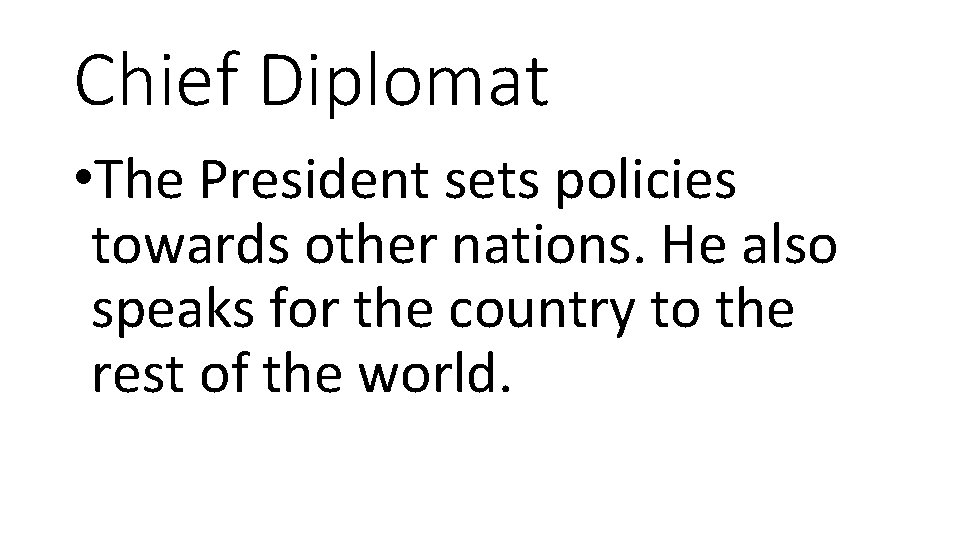 U 3 Executive Branch Vocabulary Part A Chief