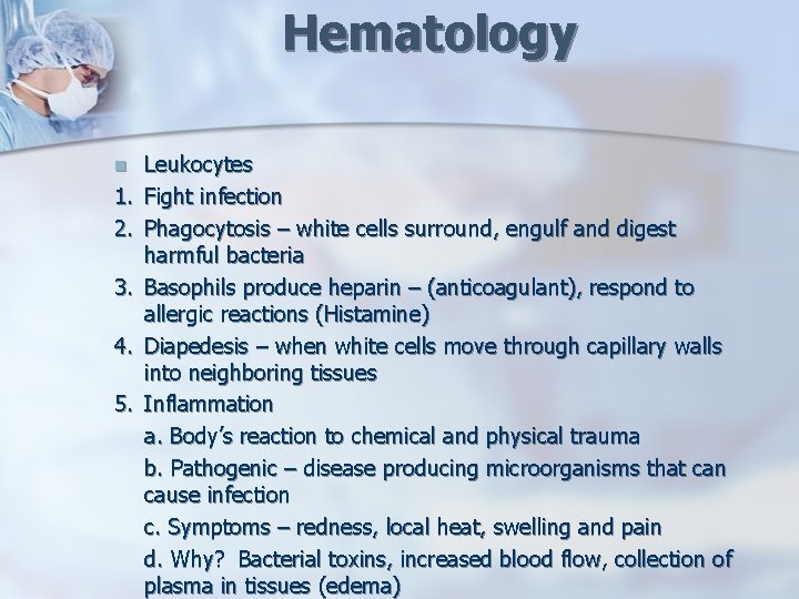 Hematology Health Science I Section 2 02 Blood