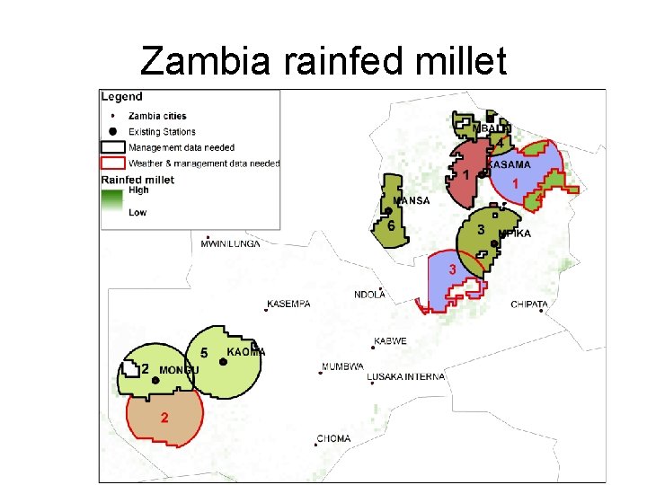 Zambia climate zones Zambia RF maize Zambia RF