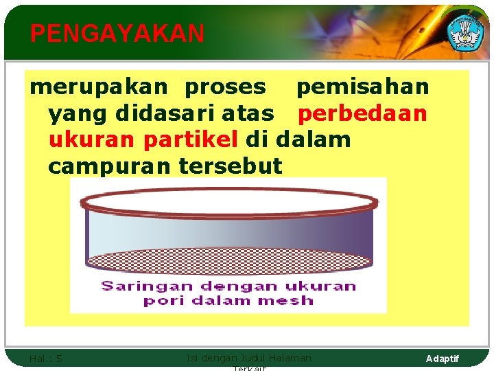 Pemisahan Kimia dan Analisis KIMIA KESEHATAN KELAS XII