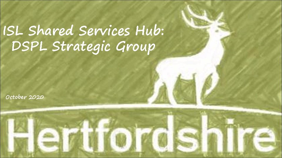 ISL Shared Services Hub DSPL Strategic Group October