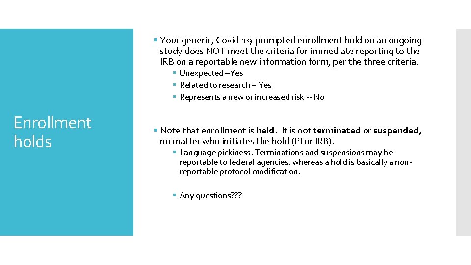 Study Reviews and Covid19 IRB Reviewer Education April