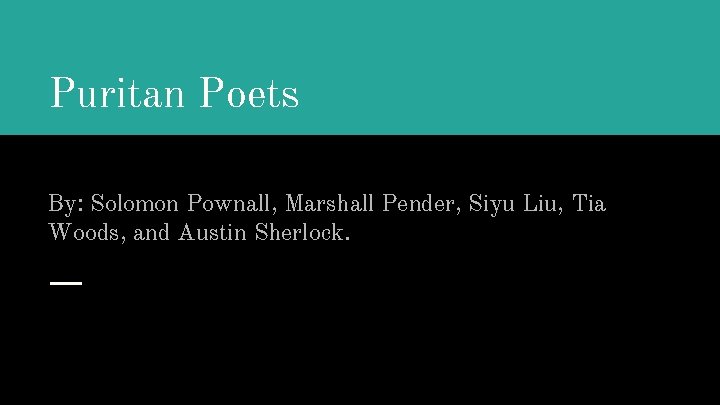 Puritan Poets By Solomon Pownall Marshall Pender Siyu