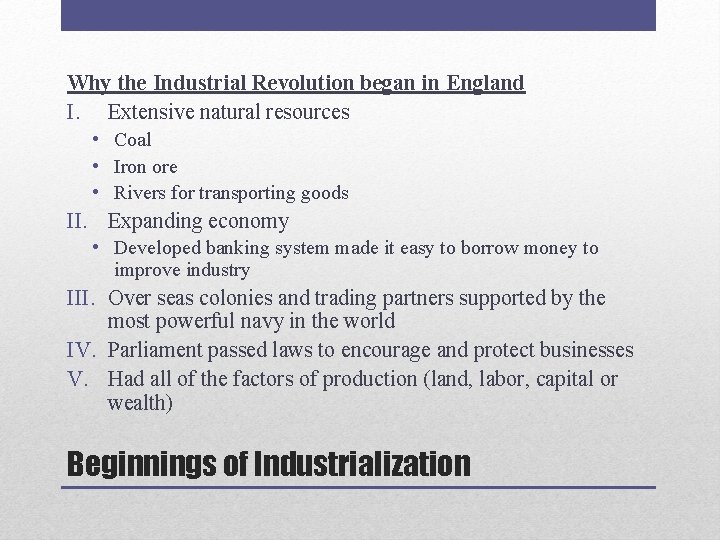 UNIT 3 Industrialism and The Race for Empire