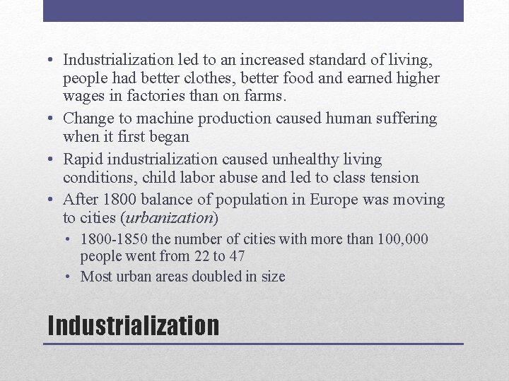 UNIT 3 Industrialism and The Race for Empire