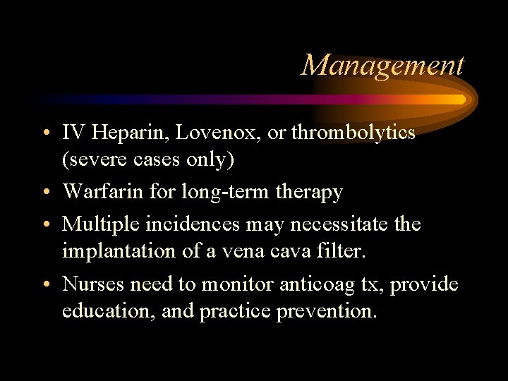 Vascular Disorders Deep Vein Thrombosis Pulmonary Embolism Peripheral