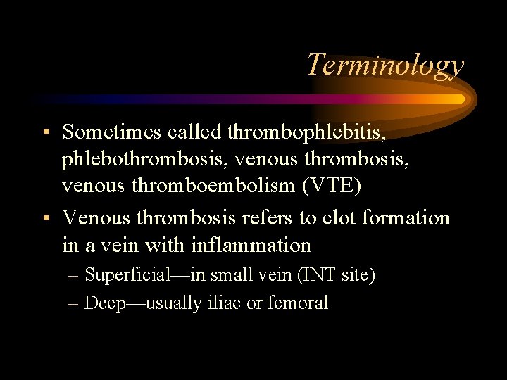 Vascular Disorders Deep Vein Thrombosis Pulmonary Embolism Peripheral