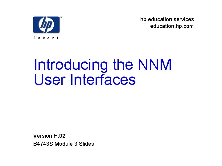 hp education services education hp com Introducing the