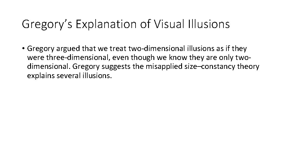 Topic 2 Perception Outline of course Perception Theories