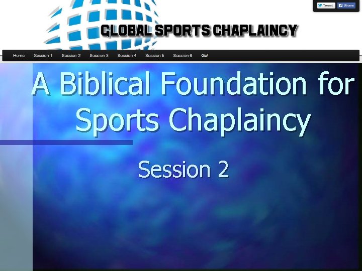 A Biblical Foundation for Sports Chaplaincy Session 2