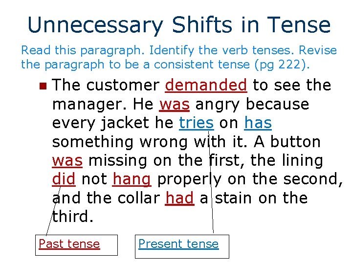 English Language I Verb forms Review of tenses