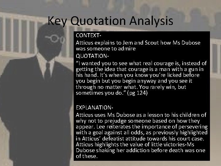 To Kill A Mockingbird Chapters 10 11 Key