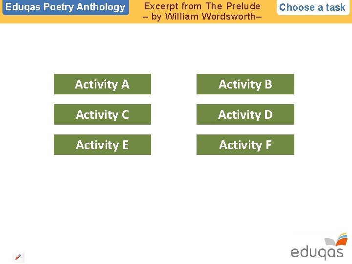 Eduqas Poetry Anthology Excerpt from The Prelude by