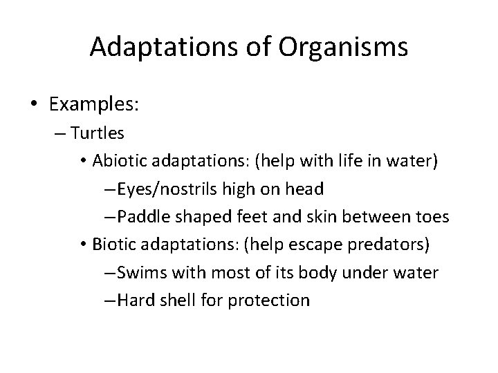 Adapting to the Environment Section 3 2 Adaptations