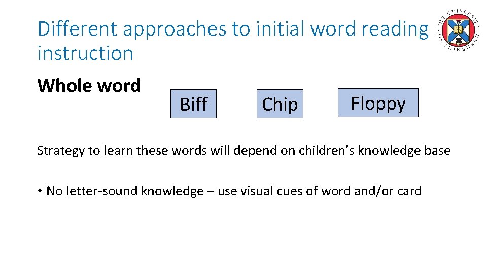 The science of reading Dr Sarah Mc Geown