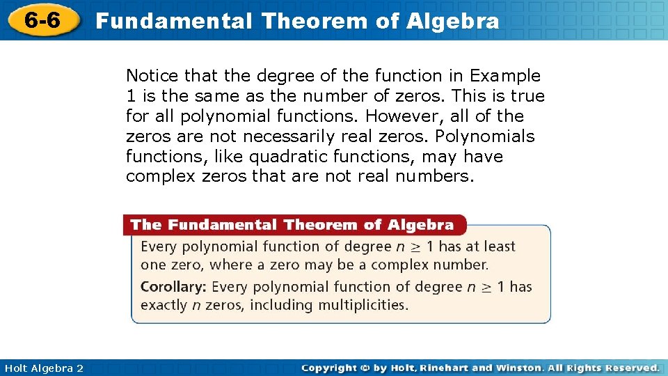 6 6 Fundamental Theorem of Algebra Warm Up
