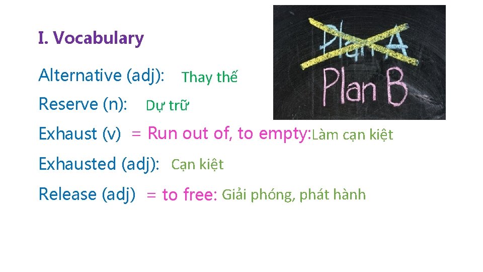 UNIT 11 SOURCES OF ENERGY READING I Vocabulary