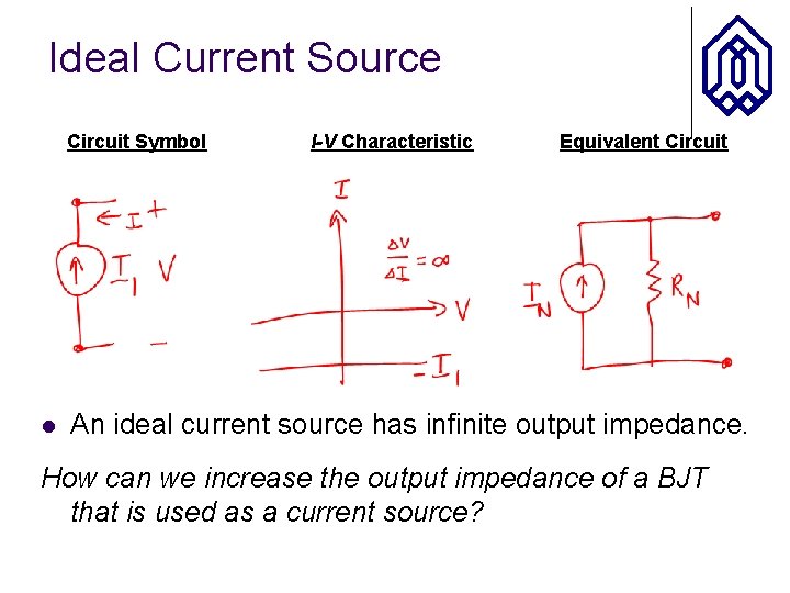 Cascode Stage OUTLINE l Review of BJT Amplifiers