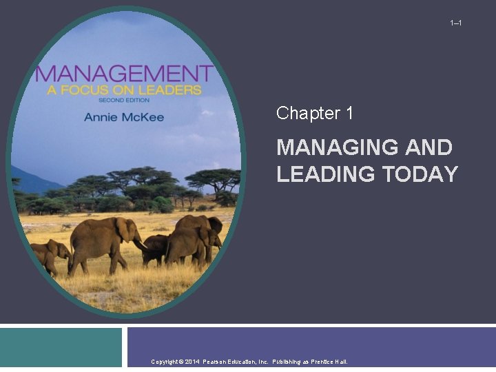 1 1 Chapter 1 MANAGING AND LEADING TODAY