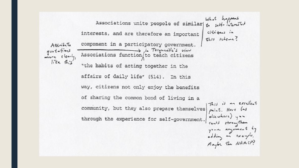 EFFECTIVE GRADING AND MINIMAL MARKING Presented by Writing
