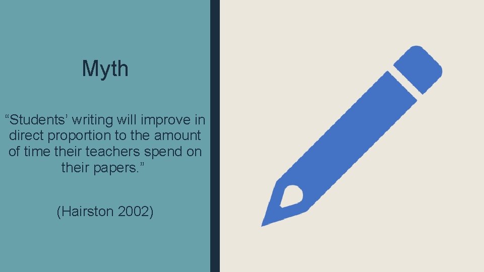 EFFECTIVE GRADING AND MINIMAL MARKING Presented by Writing