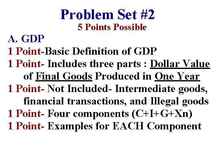 Unit 2 Problem Set Rubric Question 1 Problem
