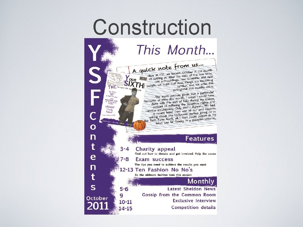 YOUR SIXTH FORM Student Magazine Front Cover Market