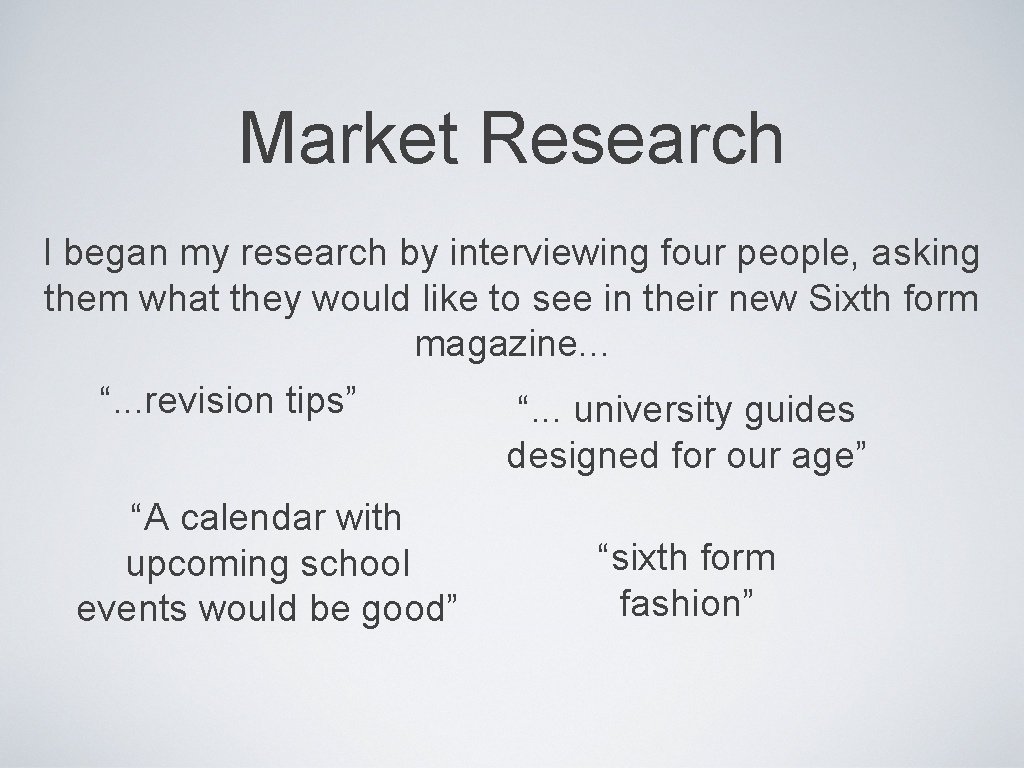 YOUR SIXTH FORM Student Magazine Front Cover Market