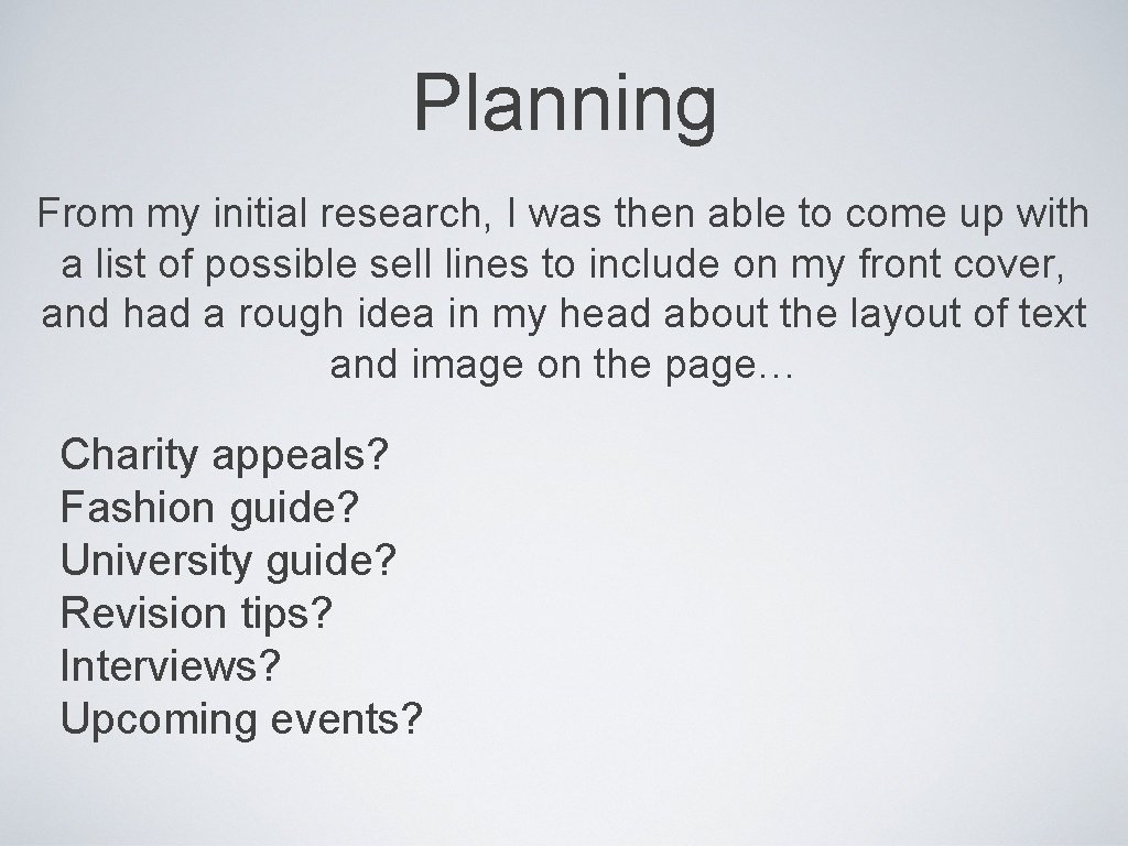 YOUR SIXTH FORM Student Magazine Front Cover Market