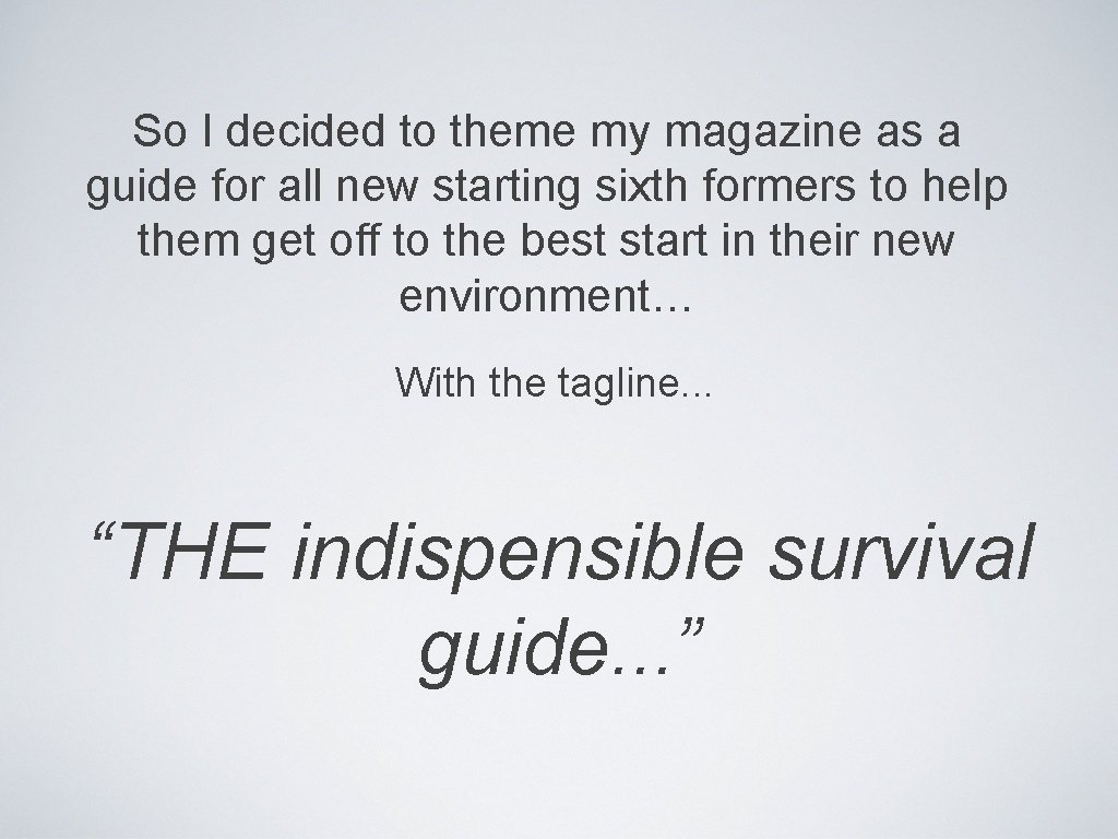 YOUR SIXTH FORM Student Magazine Front Cover Market