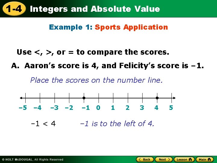 1 4 Integers and Absolute Value Warm Up
