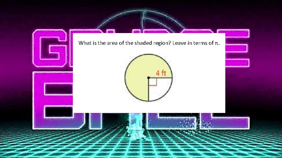 What is the area of the circle Leave