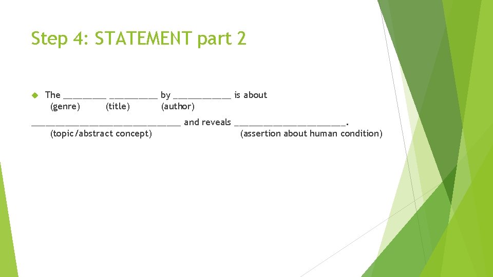 Writing about Theme Heres one way to write
