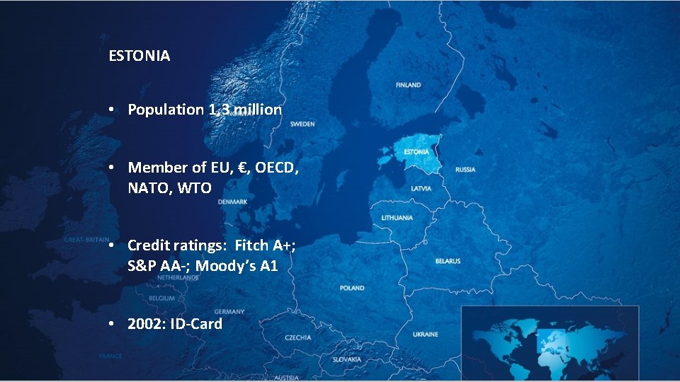 Map ESTONIA location Population 1 3 million Member