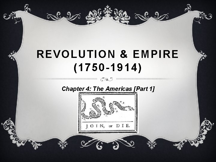 REVOLUTION EMPIRE 1750 1914 Chapter 4 The Americas