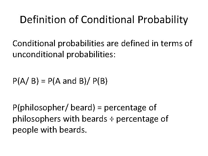 Formal Probability Theory When we reason about probabilities