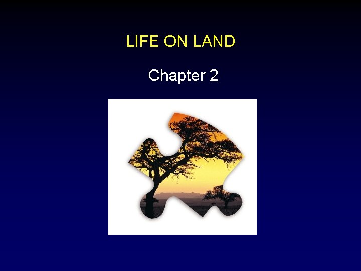 LIFE ON LAND Chapter 2 Chapter Concepts Uneven