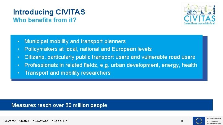 What is CIVITAS The presentation at a glance