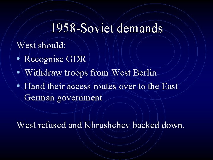 THE BERLIN WALL Another Cold War crisis Background