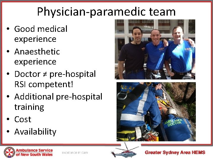 Prehospital Rapid Sequence Intubation Dr Peter Sherren Senior