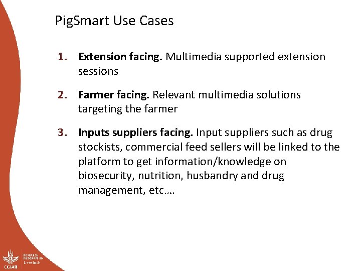Improving incomes of pig value chain actors through