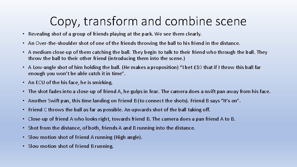 Copy Transform Combine Presentation of research and ideas