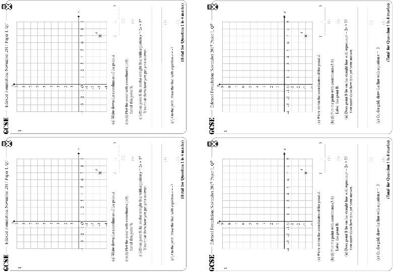 Horizontal Vertical Lines Foundation GCSE Questions These questions