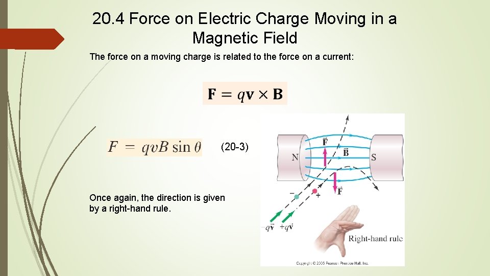 Moving Charges 20 4 Force on Electric Charge